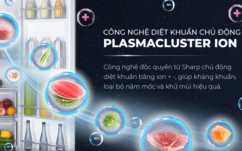 Tủ lạnh Sharp inverter 600 lít SJ-SBXP600VG-BK